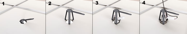 Downlight covers SpotClip for electrical installation
