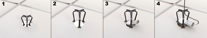 Downlight covers SpotClip for electrical installation