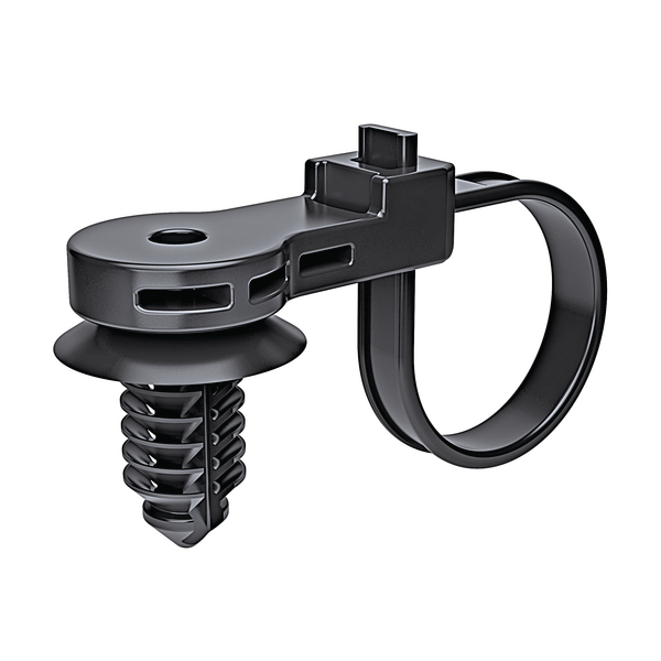 1-piece fixing ties with fir tree, with disc, with stand-off, for round ...